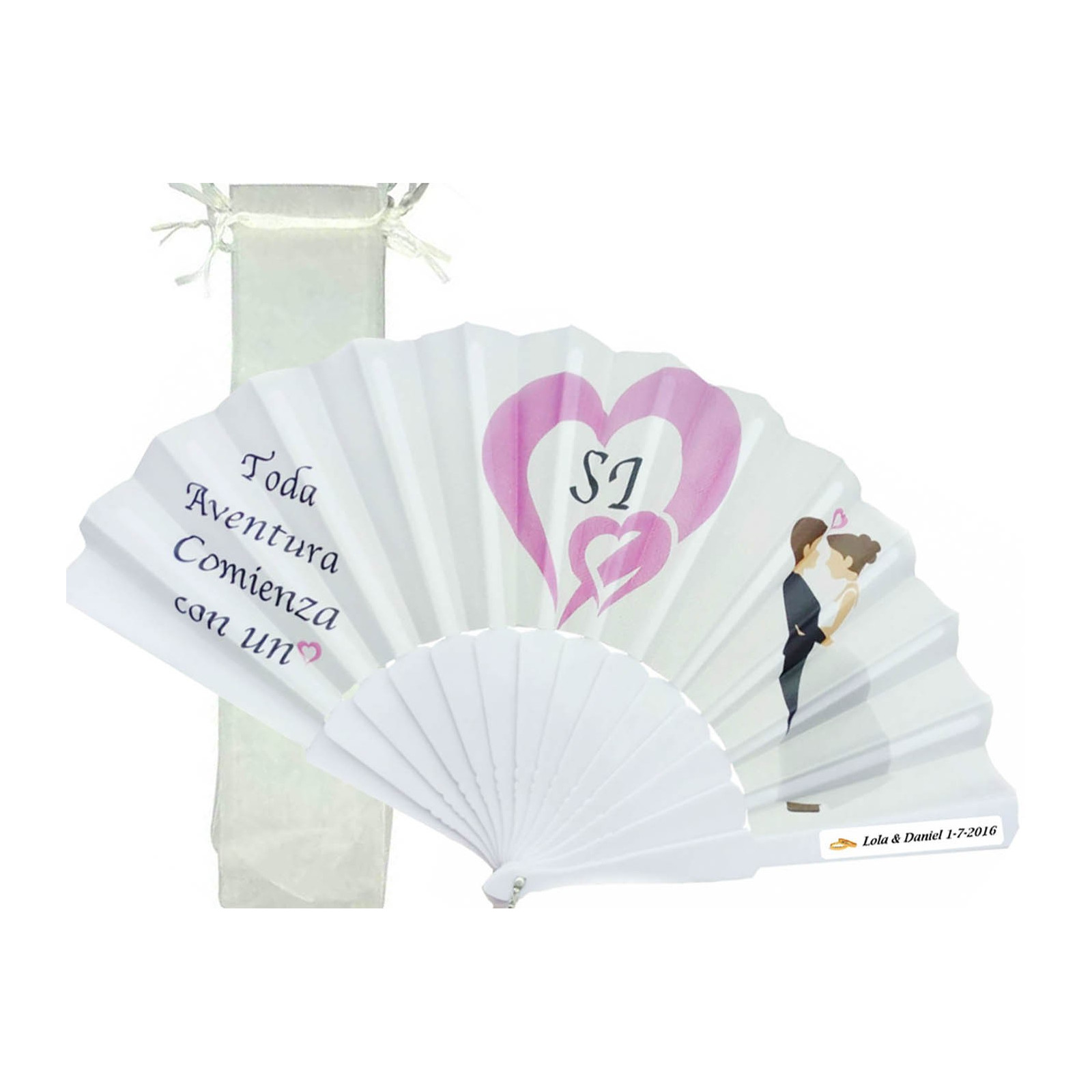 Abanico Personalizado Para Detalles De Invitados