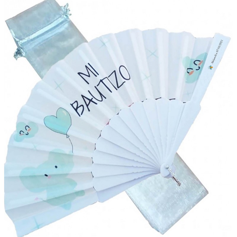 Abanico Bautizo Con Bolsa Detalles Personalizados Abanico Bautizo Con Bolsa Detalles Personalizados