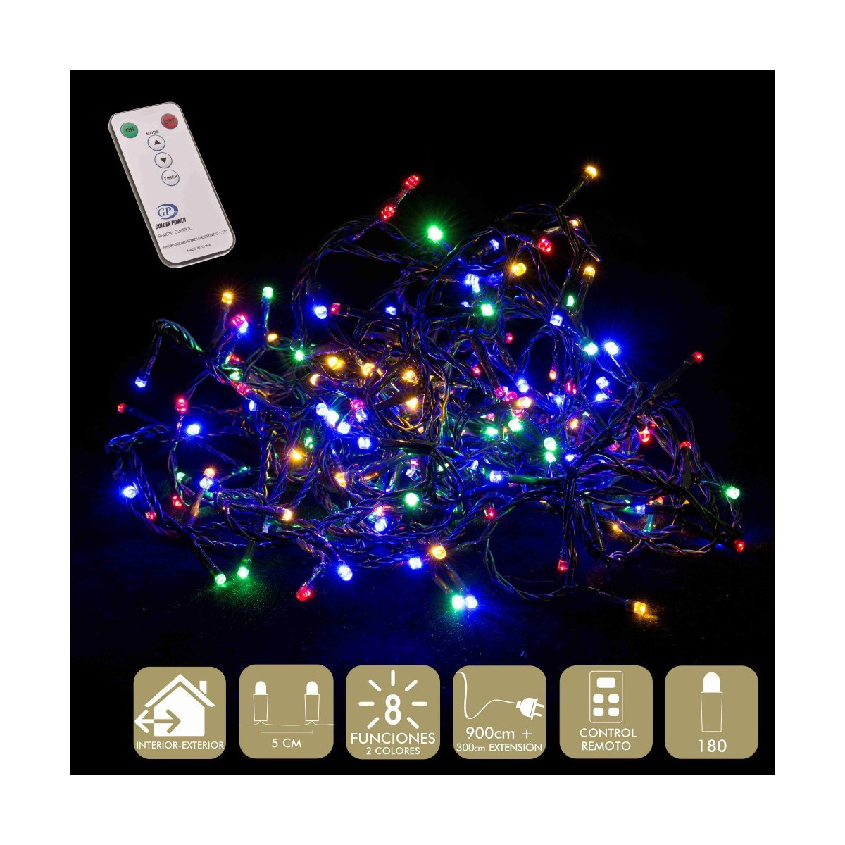 180 Luces Led 8 Funciones