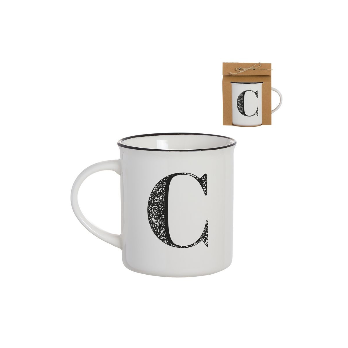 Mug Vintage Letra C 475Ml