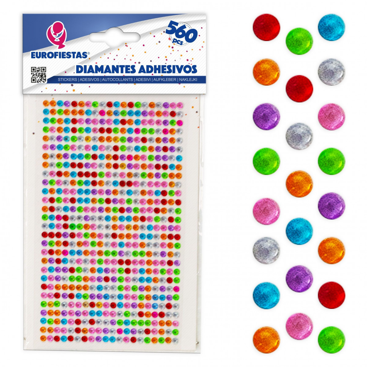 560 Diamantes Adhesivos Colores