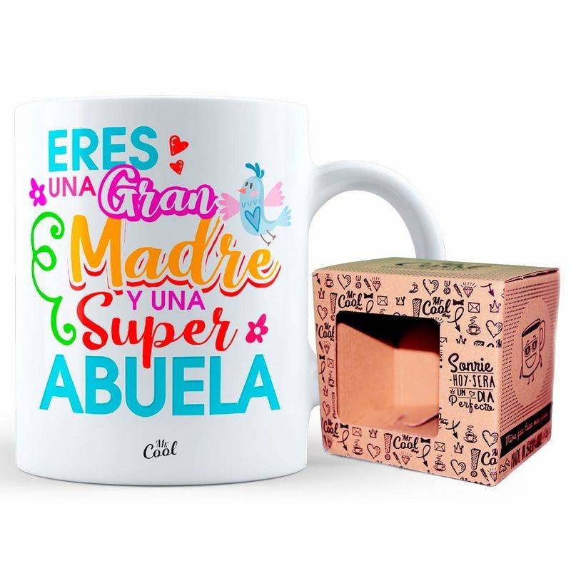 Taza Eres Una Gran Madre Y Una Super Abuela V2