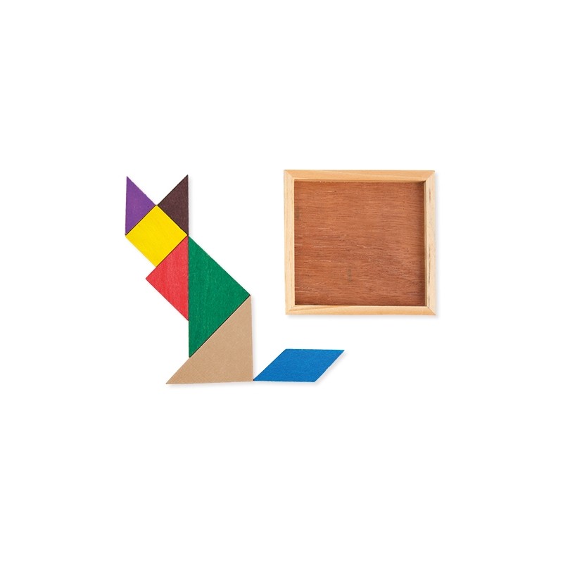 Juego De Tangram De Madera: Detalle Original Para Invitados