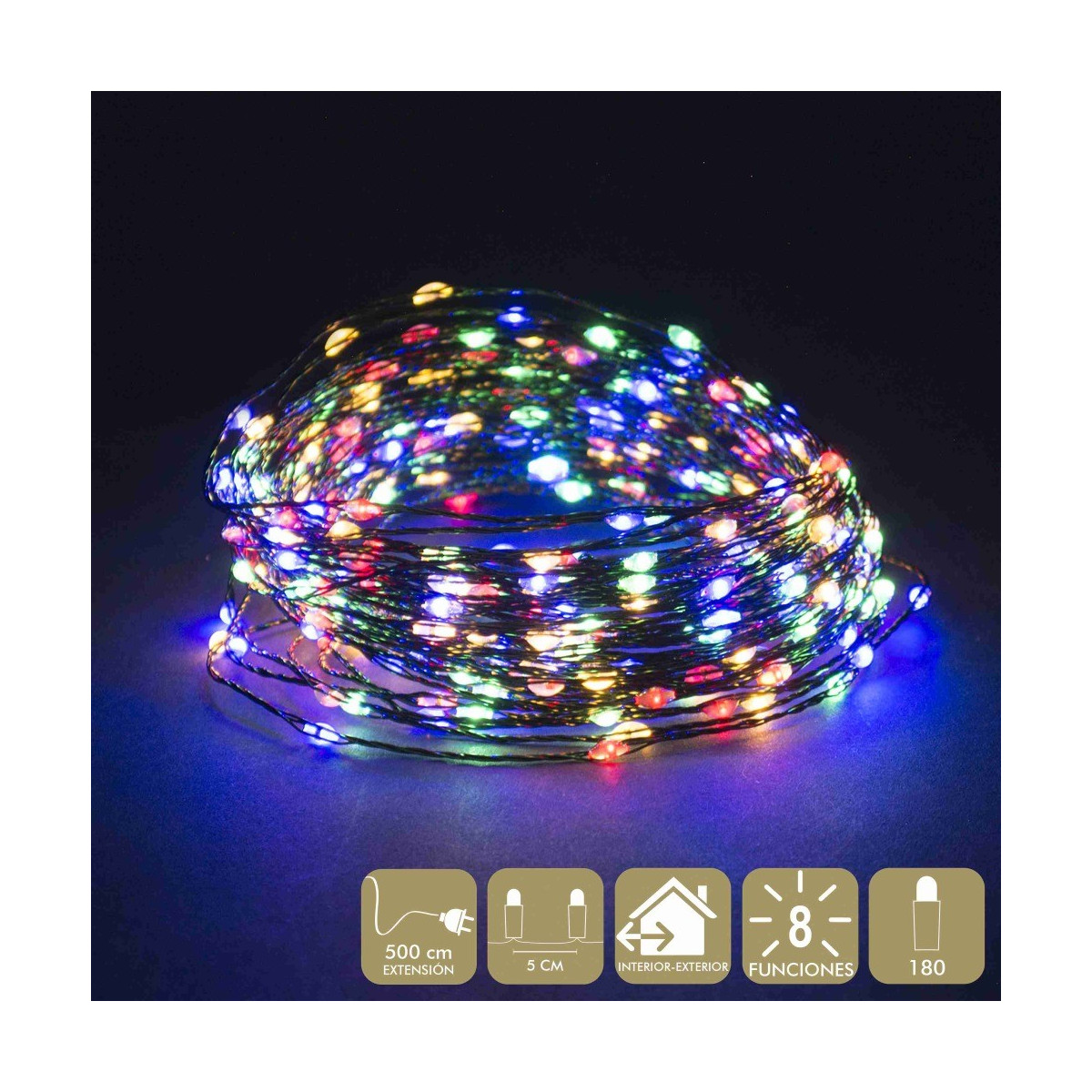 Cadena 180 Microled Multicolor