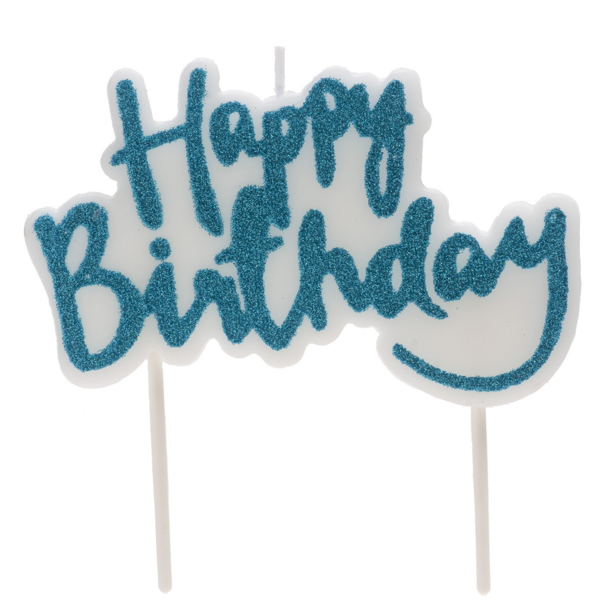Vela De Cumpleaños Happy Birthday En Color Azul
