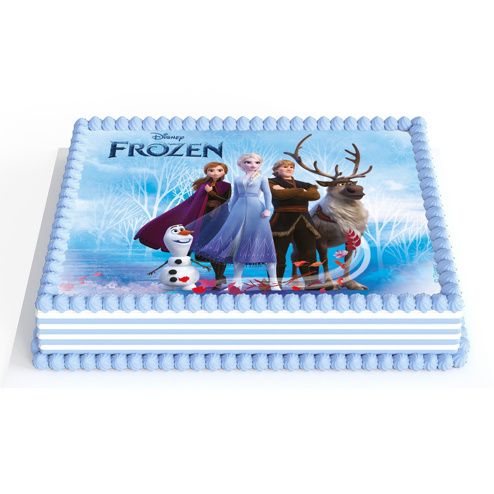 Lámina Comestrible Rectángular Modelo Frozen