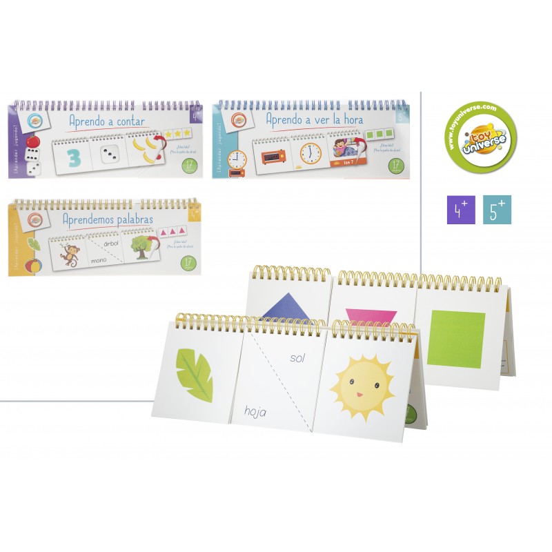 Libro Educativo Para Aprender A Contar Palabras Y La Hora