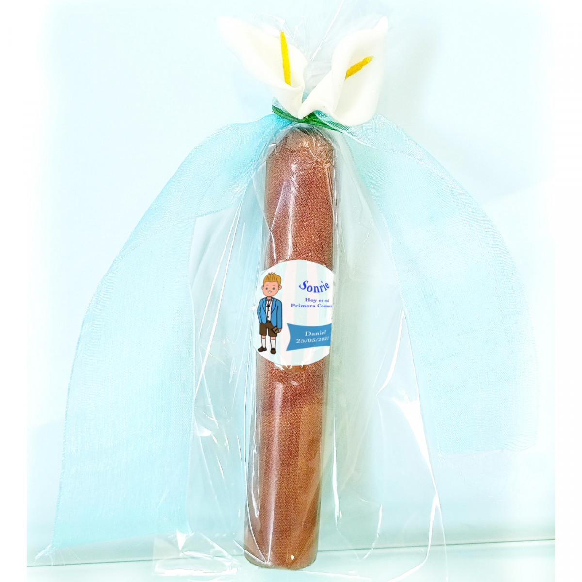 Pack De 40 Puros De Chocolate Con Adhesivos De Comunión Personalizables