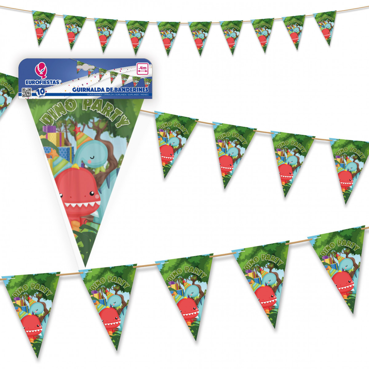 Guirnalda Banderines Coleccion Dino Party