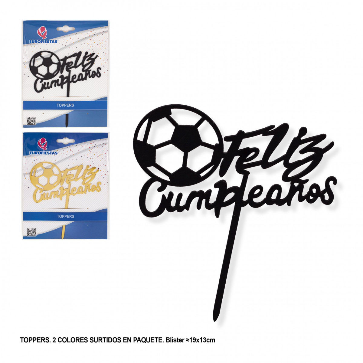 Topper Feliz Cumpleaños Balon Oro