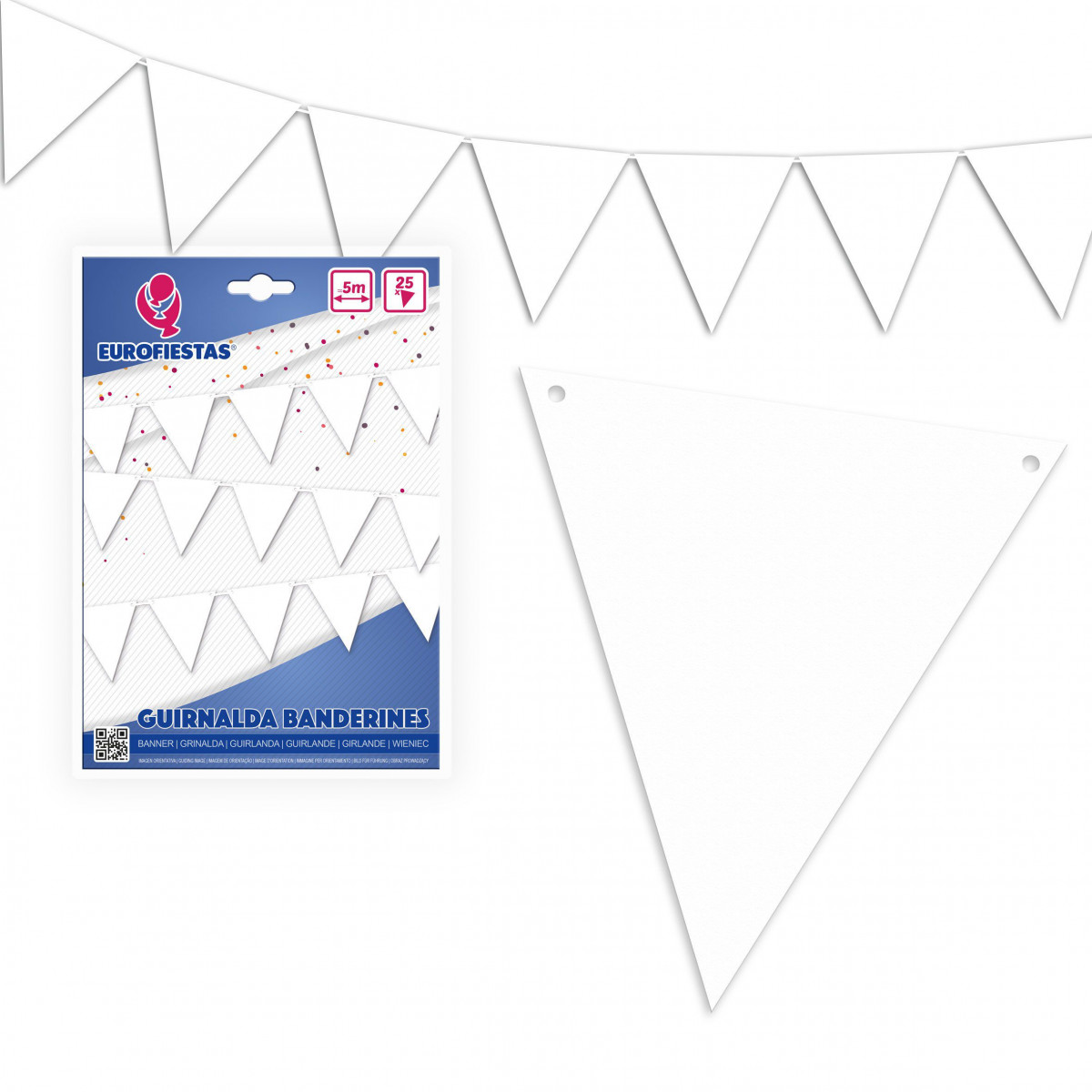 Banderin Blanco 25U 5M