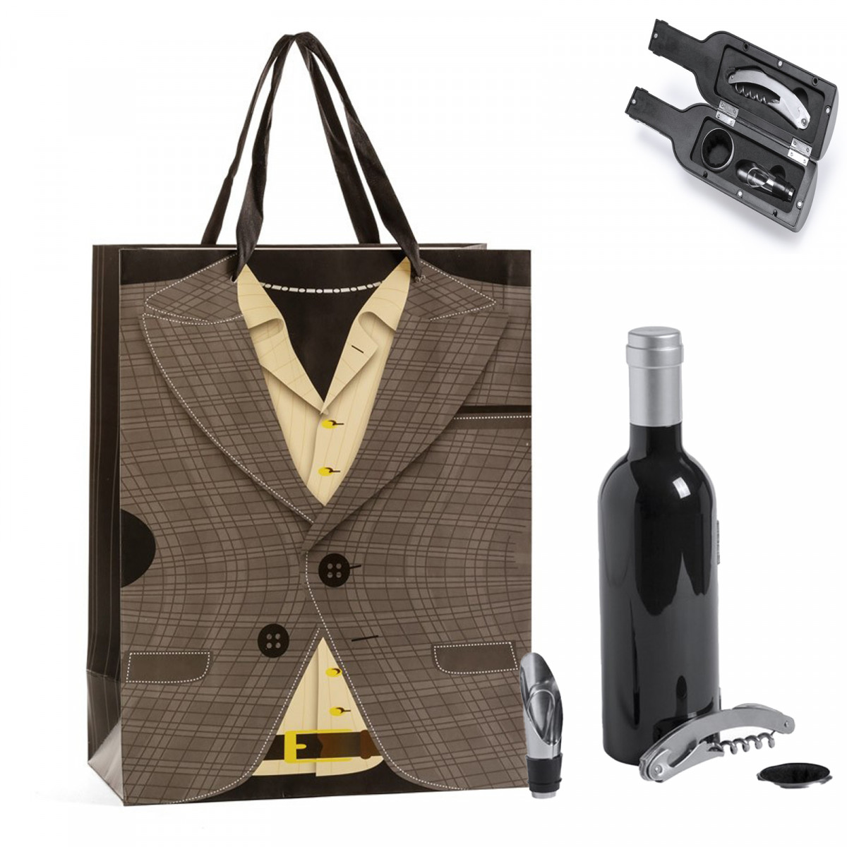 Accesorios Para Vino En Estuche Con Forma De Botella Para Regalar Con ...
