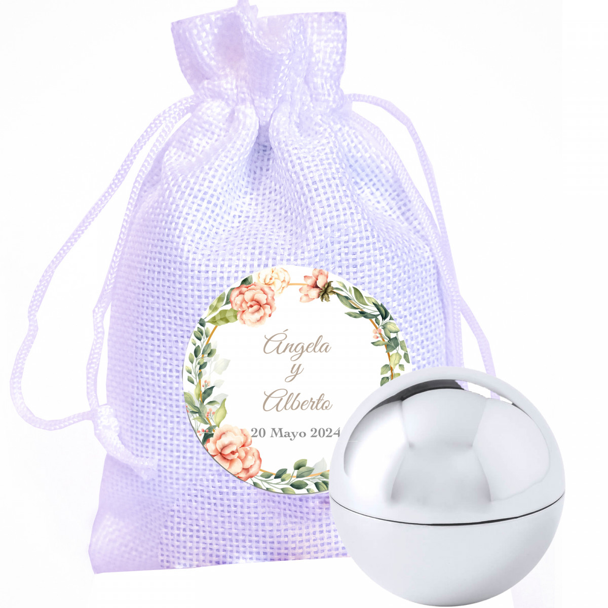 Brillo Labial Con Bolsa Y Adhesivo Personalizado Para Invitadas