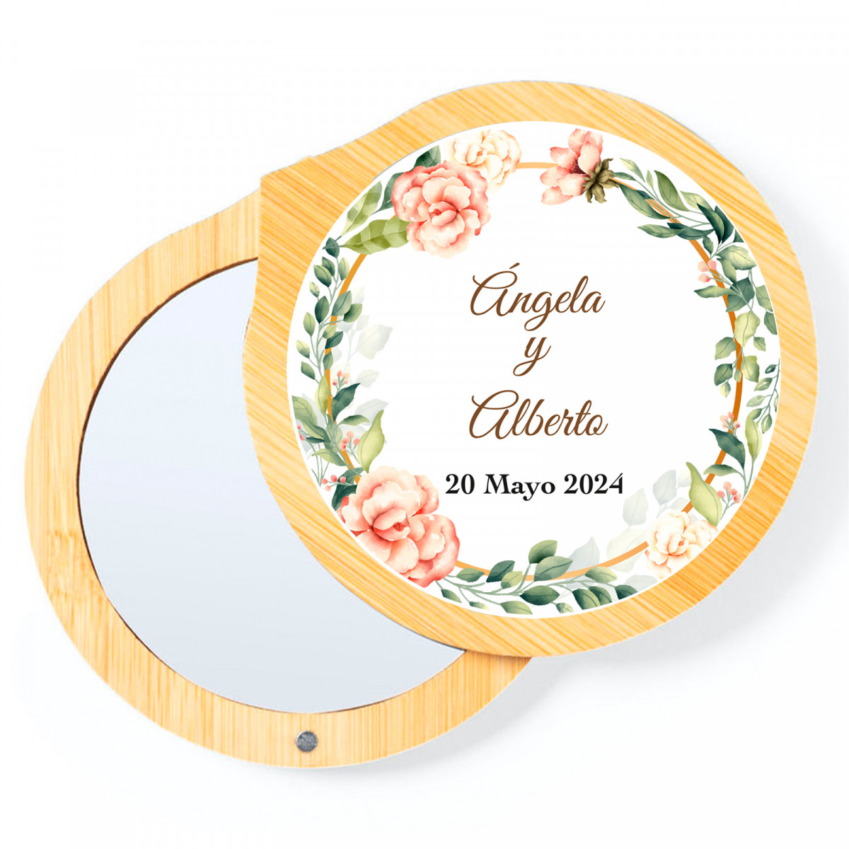 Espejo Personalizado Con Foto Y Texto Para Boda Bautizo Comunión ...