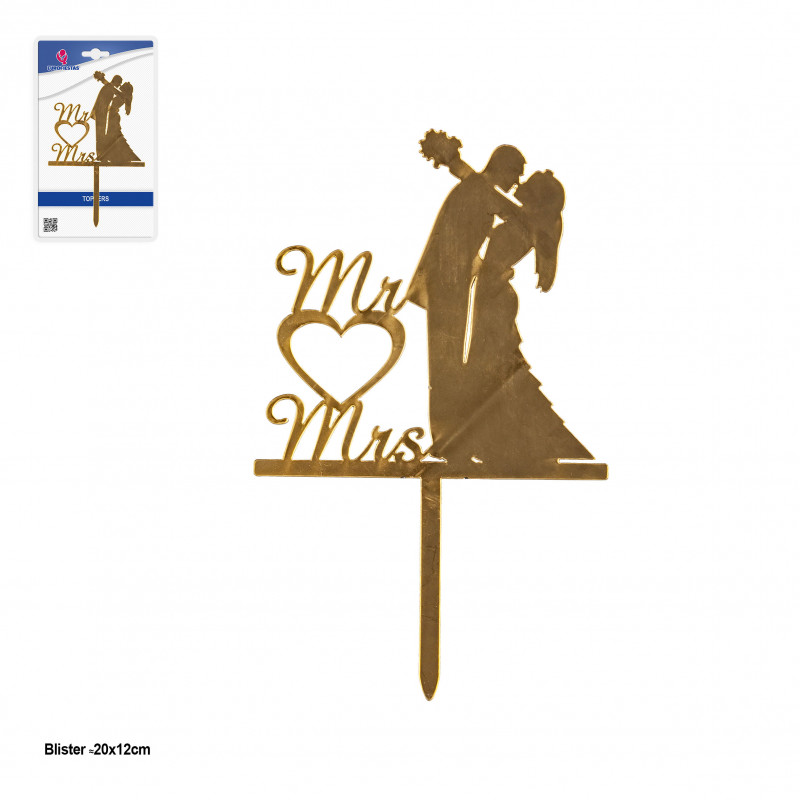 Topper Dorado Para Boda