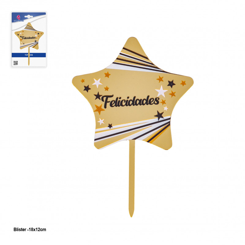 Topper Para Cumpleaños En Forma De Estrella
