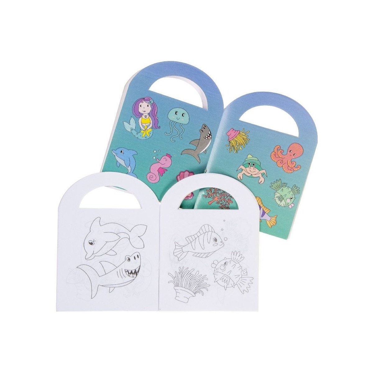 Mochila Plegable De Pez Y Libro Infantil Para Dibujar Más Pegatinas ...