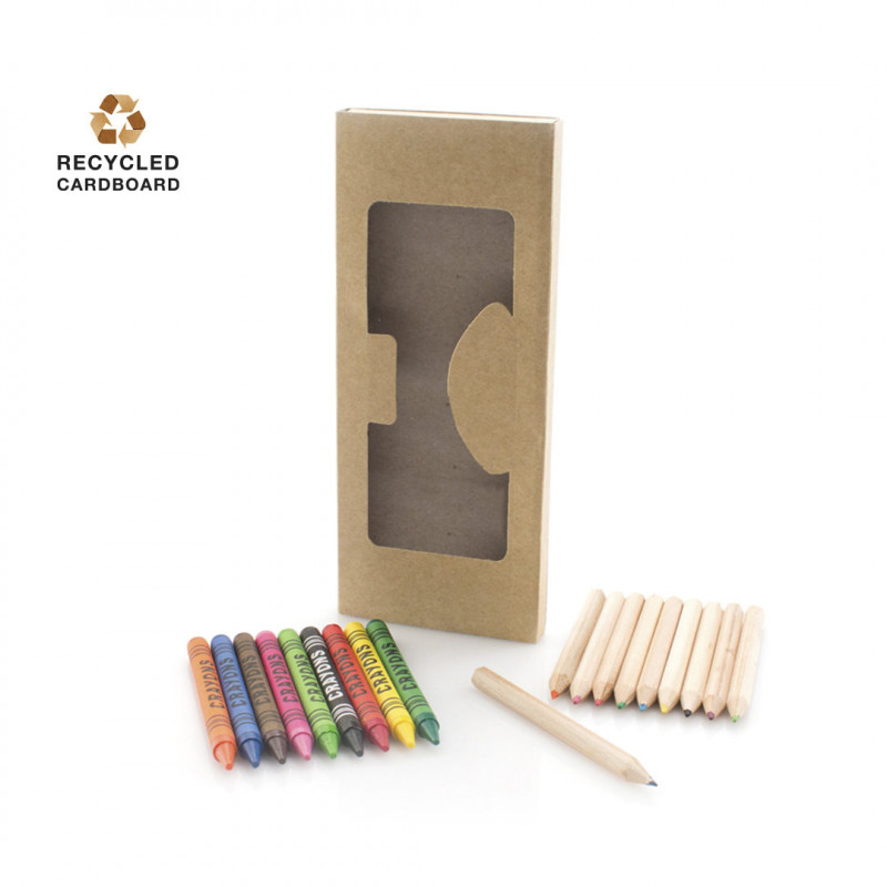 Ceras Y Lápices Para Colorear Presentados En Caja