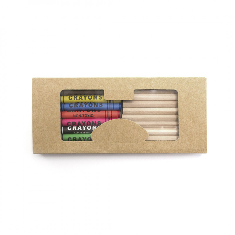 Ceras Y Lápices Para Colorear Presentados En Caja
