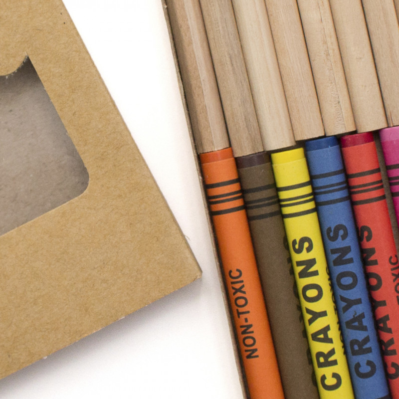 Ceras Y Lápices Para Colorear Presentados En Caja
