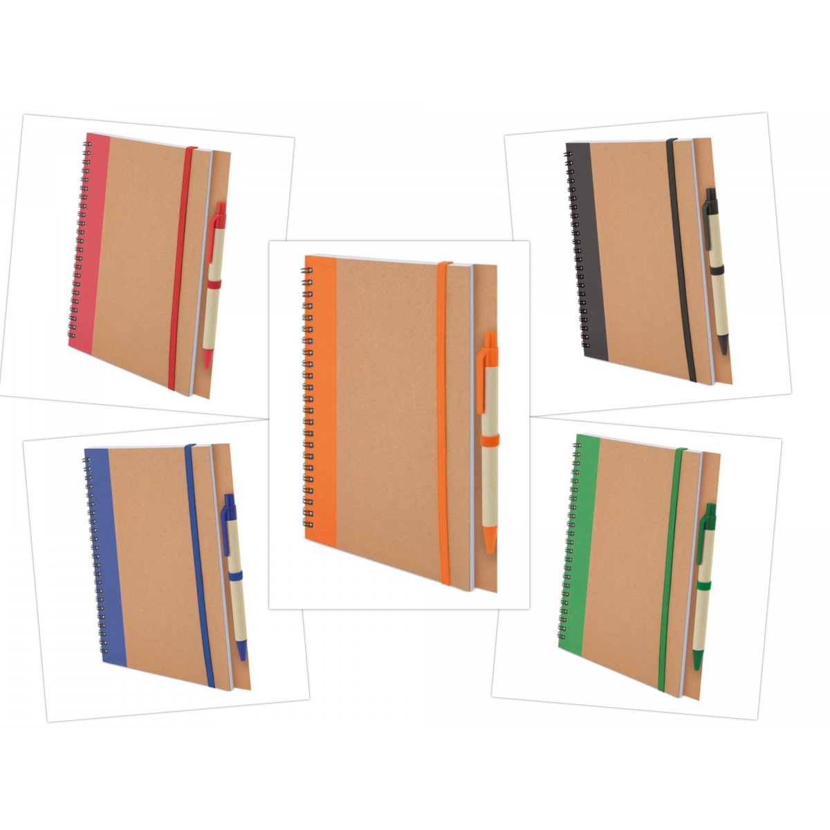 Cuaderno A5 Con Bolígrafo En Cartón Reciclado