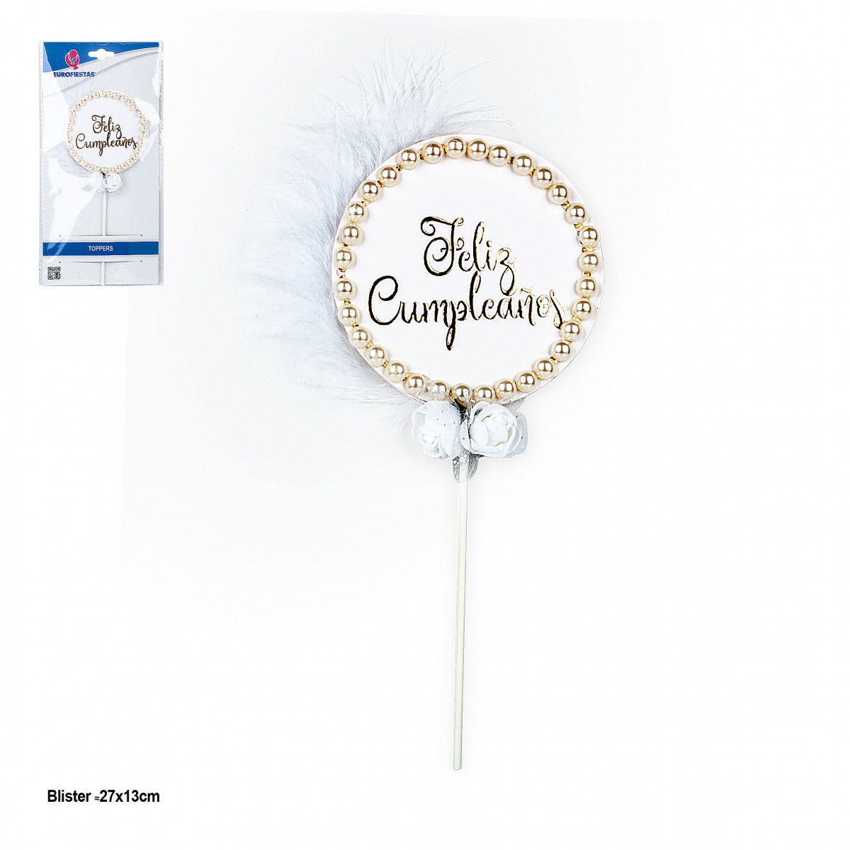 Topper Dinosaurio Feliz Cumpleaños Hoja Verde