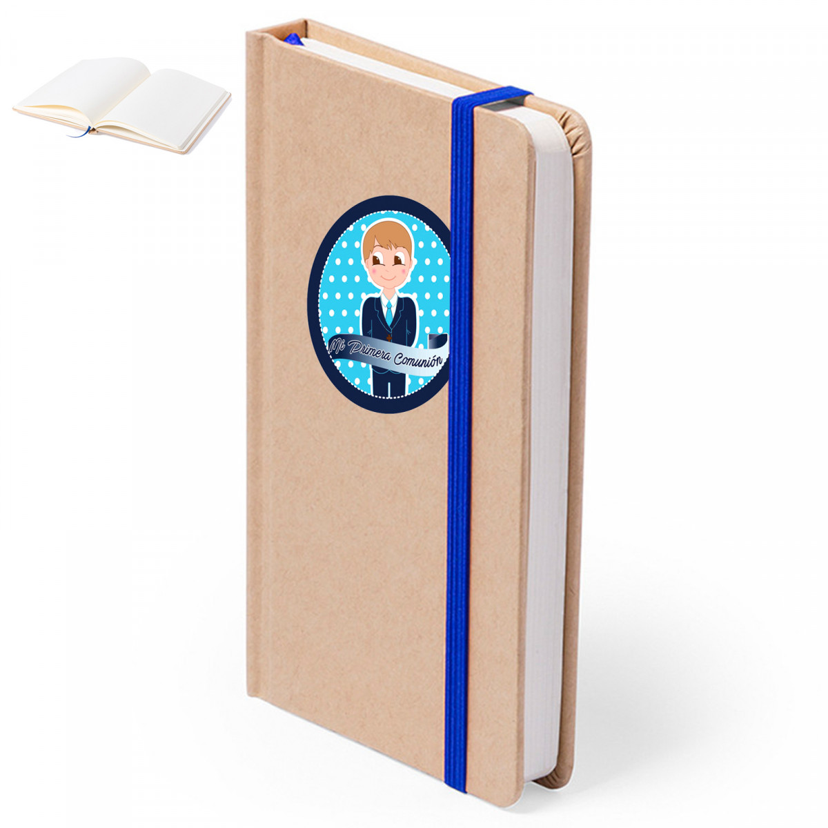 Libreta Con Adhesivo Personalizado Primera Comunión Para Detalles Niño