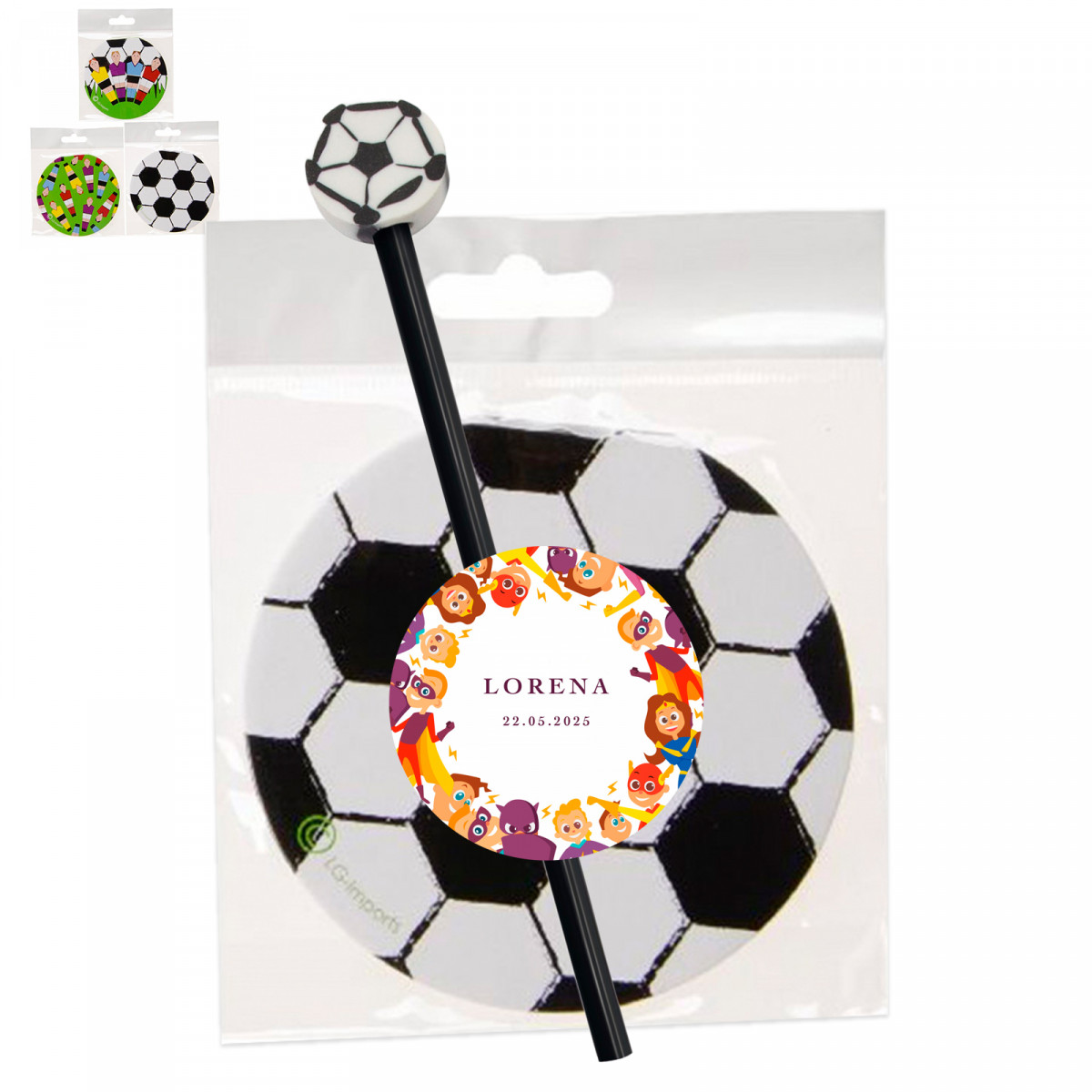 Libreta Fútbol Con Lápiz Y Adhesivo Personalizable Superhéroes Para Detalles