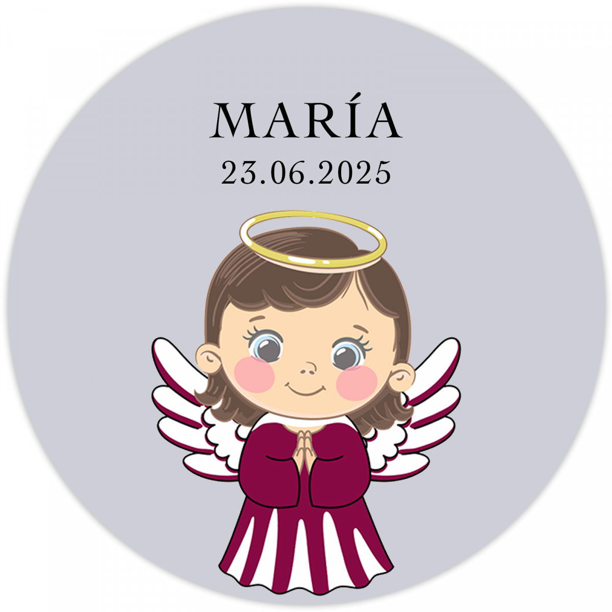 Adhesivo 2Cm Transparente Diseño Ángel