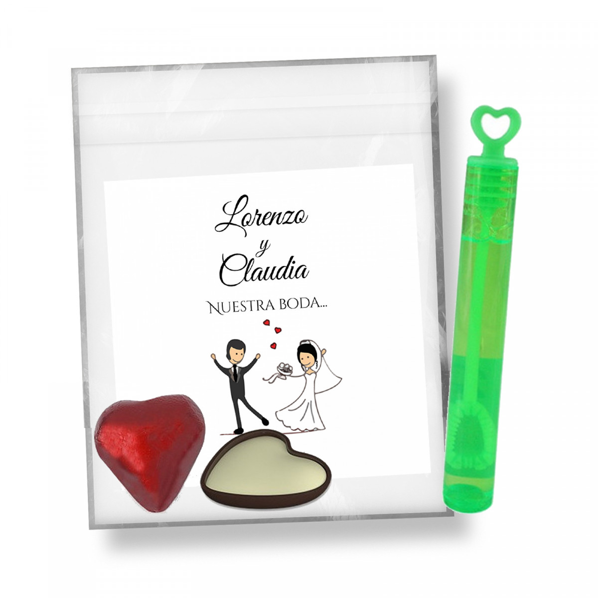 Pompero Y Bombones De Chocolate En Forma De Corazón En Bolsa ...