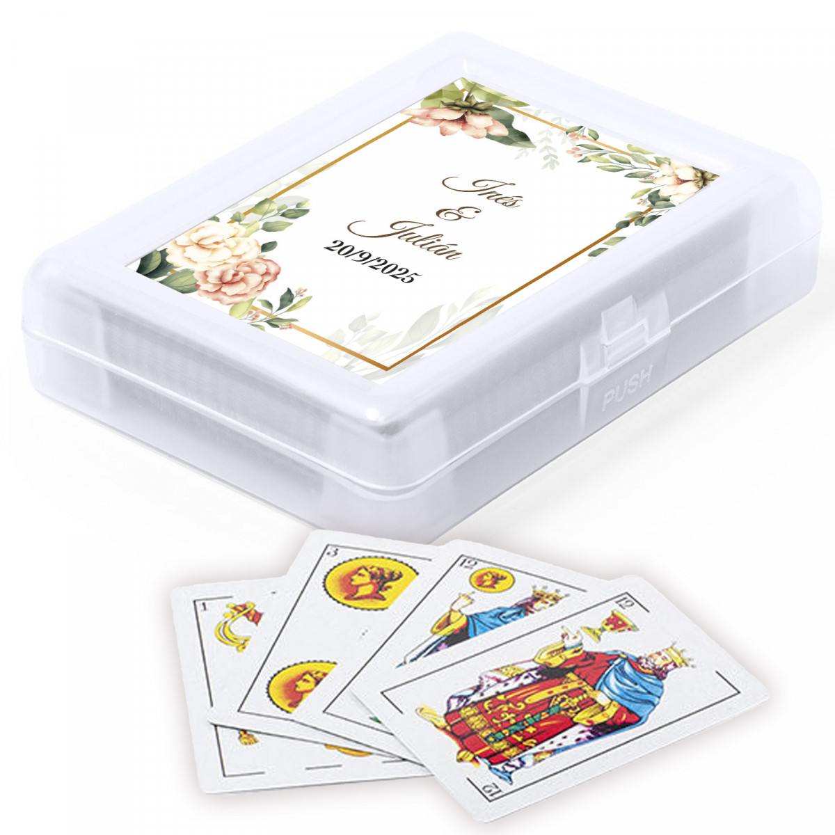Baraja De Cartas Personalizada Para Boda Detalle De Cartas Y Dados