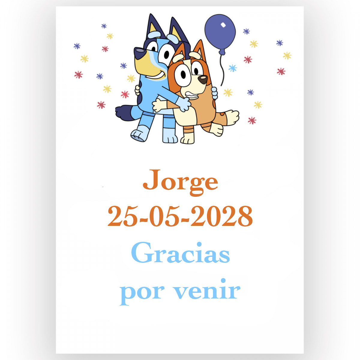 Detalles Bluey Para Detalles Cumpleaños, Comuniones Y Eventos